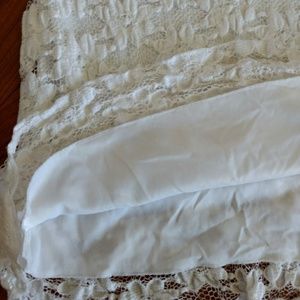 Wrapper | Tops | Wrapper White Lace Top | Poshmark